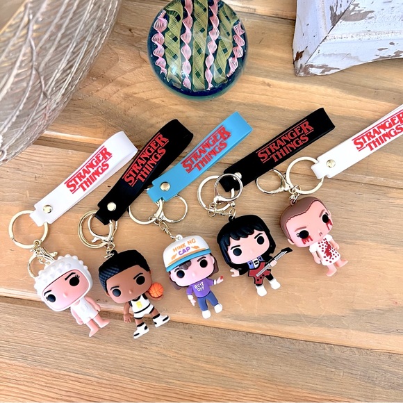 Accessories | Stranger Things Hellfire Eddie Keychains Eleven Dustin ...
